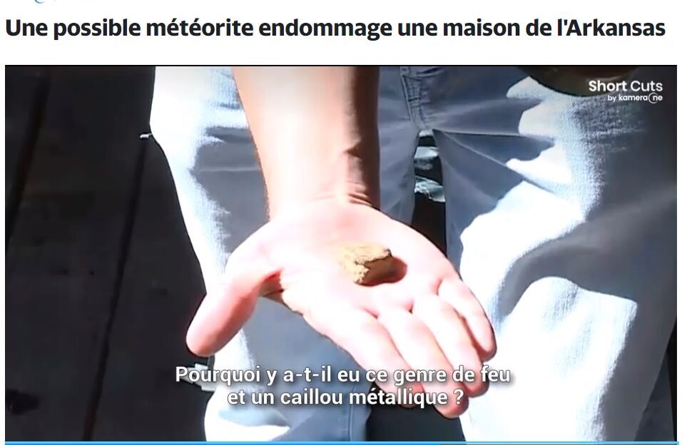 Une possible météorite endommage une maison de l'Arkansas — Feu dans le ...